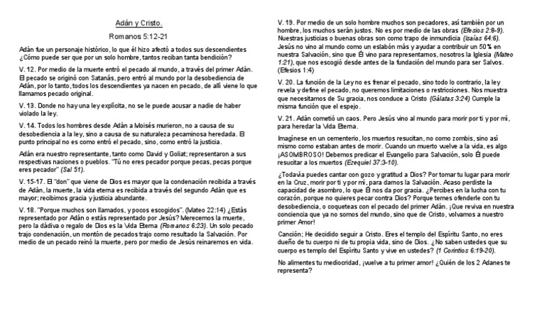 Adán y Cristo | PDF | Pecado | Jesús