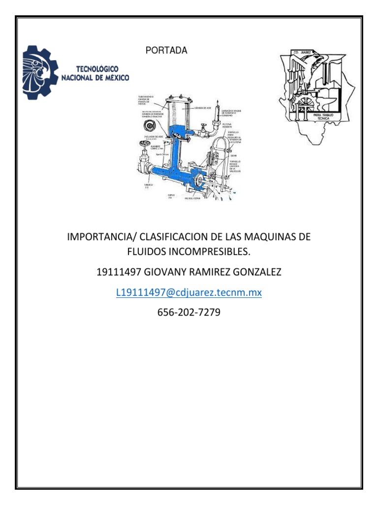 Proyecto U1 Maq Fluidos Incompresibles 19111497 | PDF | Bomba | Turbina