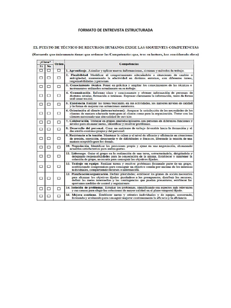 Tres tipos de formatos de entrevista: estructurada, semiestructurada y no estructurada | PDF