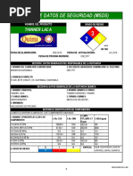 Hoja De Seguridad Thinner Comex 2023 Pdf Agua Química