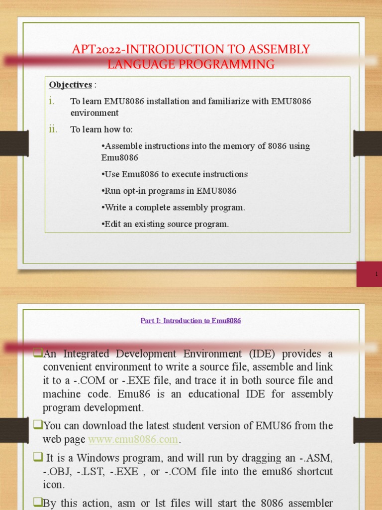 02&3 APT2022 Lab2&3 Assembly Language | PDF | Assembly Language ... 02&3 APT2022 Lab2&3 Assembly Language | PDF | Assembly Language ...