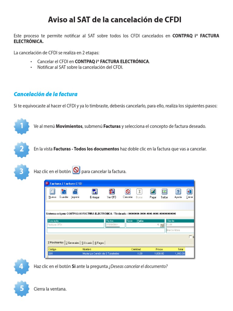 Aviso Cancelacion SAT | PDF | Archivo de computadora | Desarrollo de ...