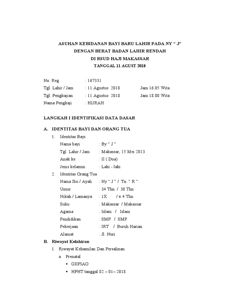 Askeb Bayi Patologi | PDF