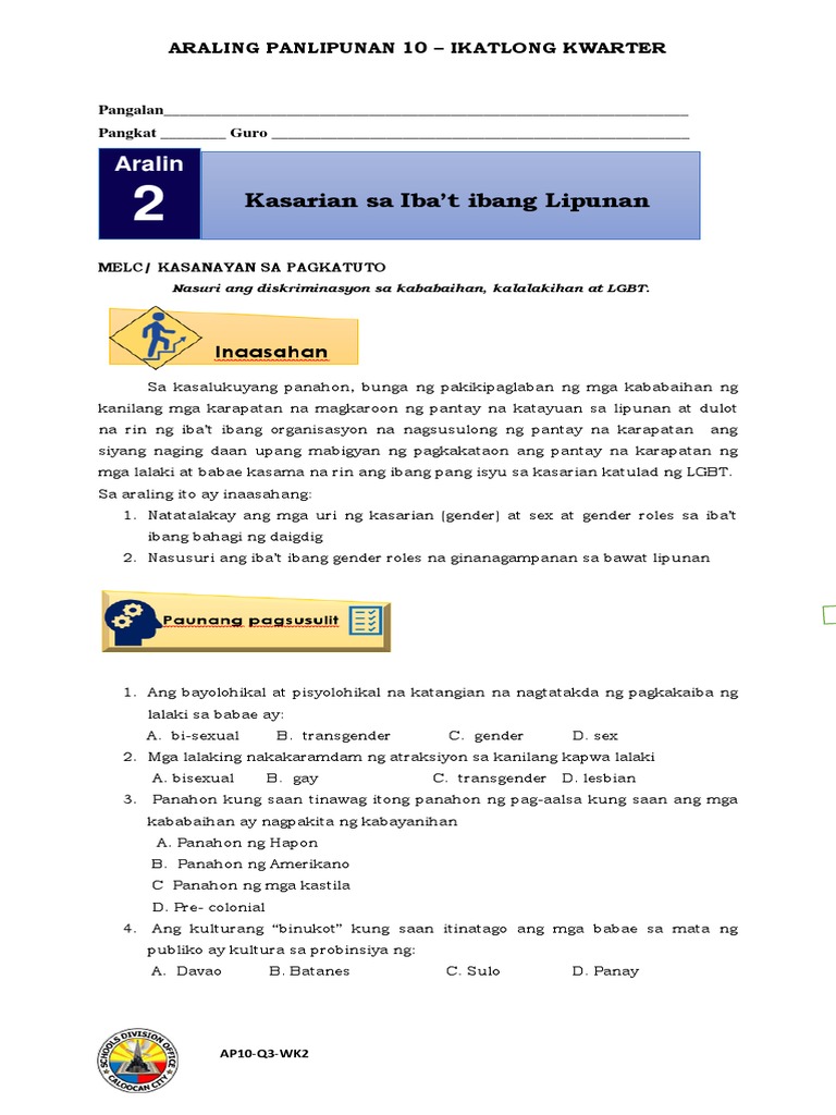 AP 10 Q3 Week 2 | PDF