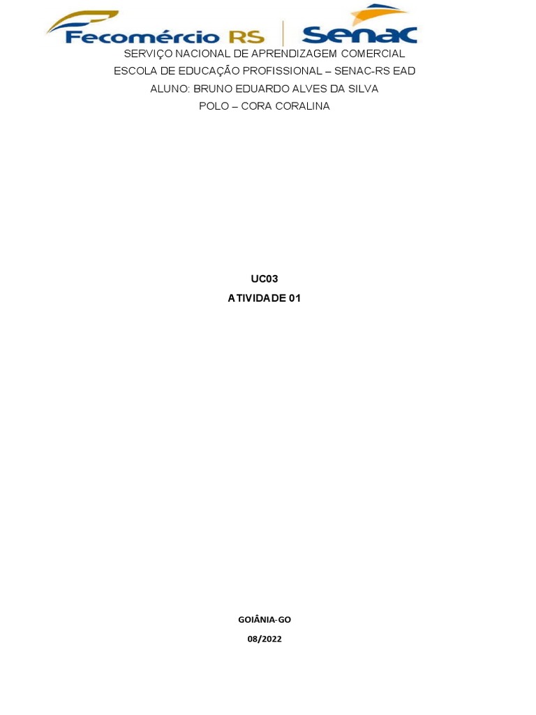 Uc03 - Atividade 01 - Bruno | PDF