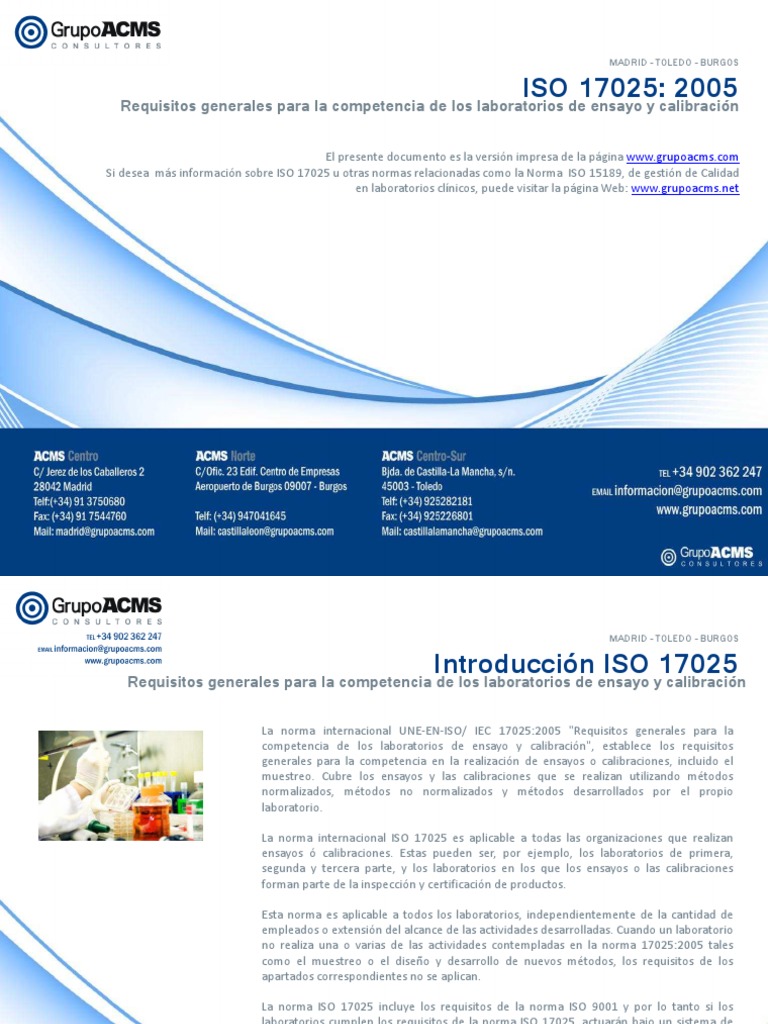 Norma Iso 17025 | PDF | Calidad (comercial) | Calibración