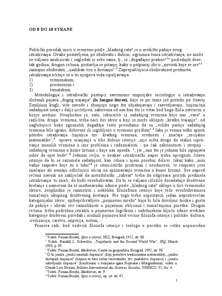 Poredak Sveta Sastavljene Strane - Fusnote | PDF