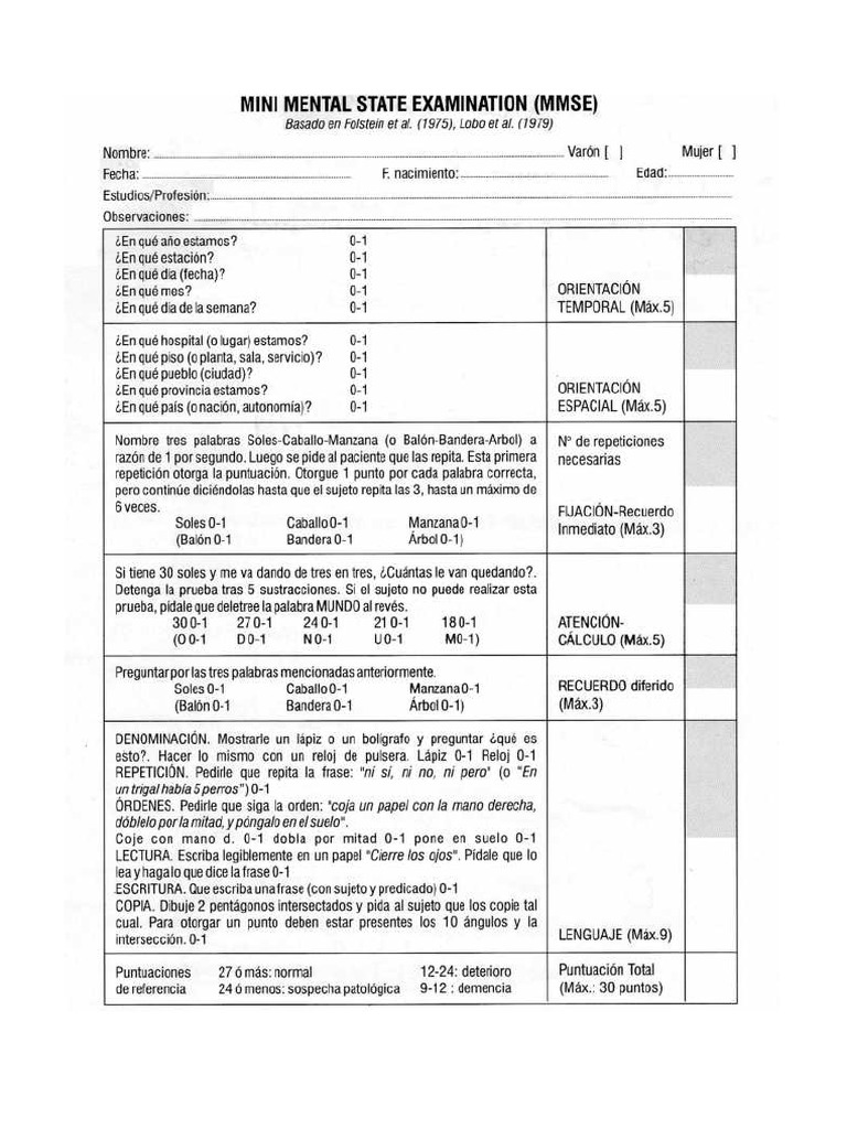 For Mini Mental | PDF