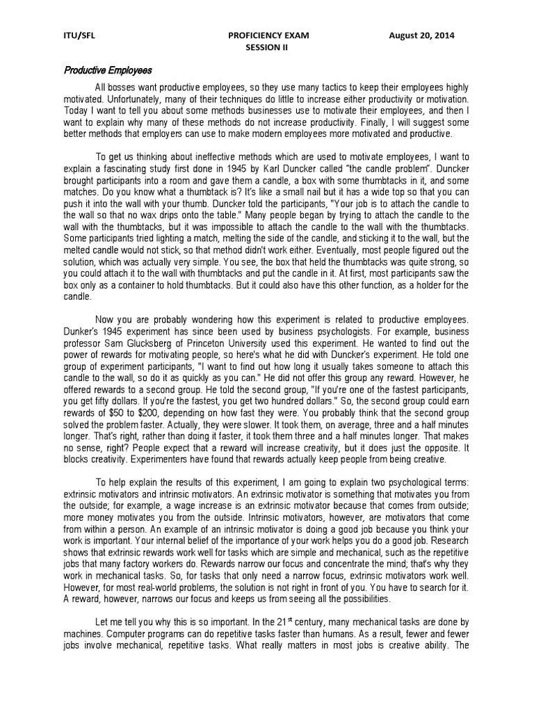 2014 September Proficiency Listening Text With Note Taking Sheet | PDF ...