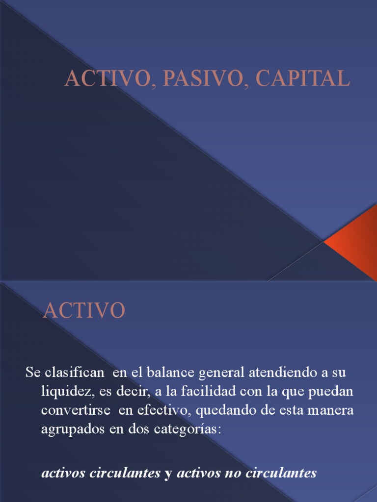 Activo, Pasivo, Capital | PDF