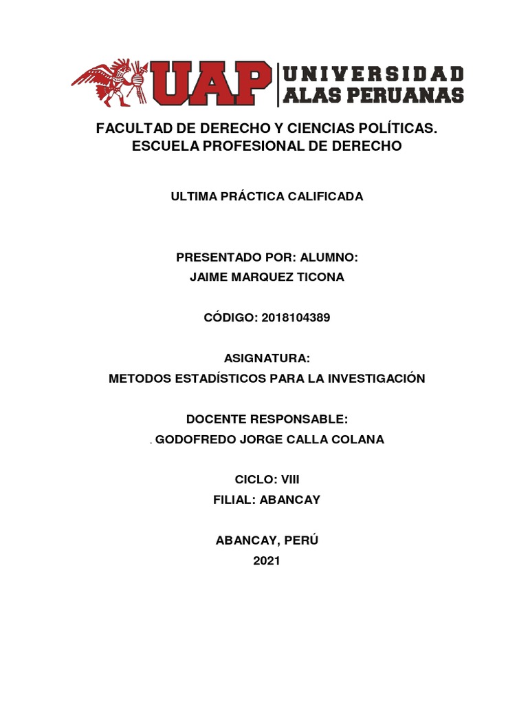 Ultima Practica Calificada | PDF | Perú | Vacunas