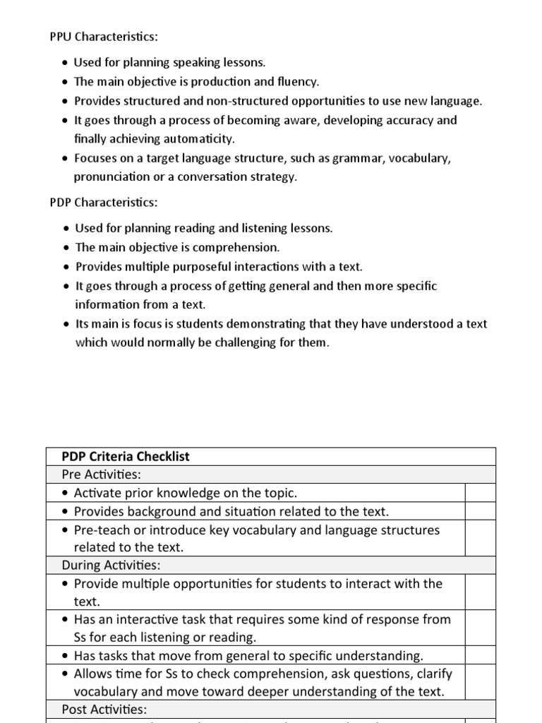 PDP Framework - Basic Info | PDF | Reading Comprehension | Linguistics