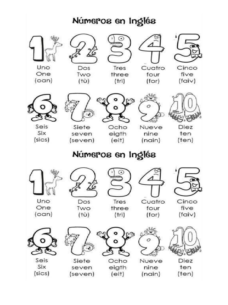 Numeros en Ingles | PDF