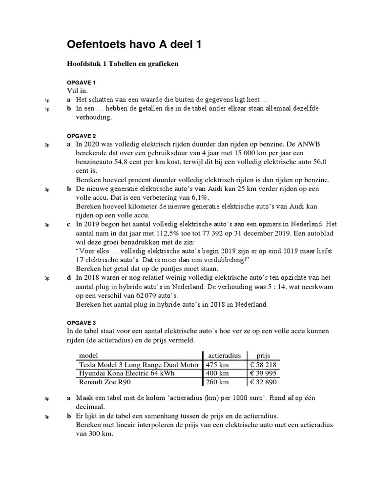 Oefentoets Hs 1 | PDF