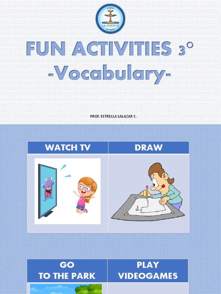 4 Vocabulary Fun Activities | PDF