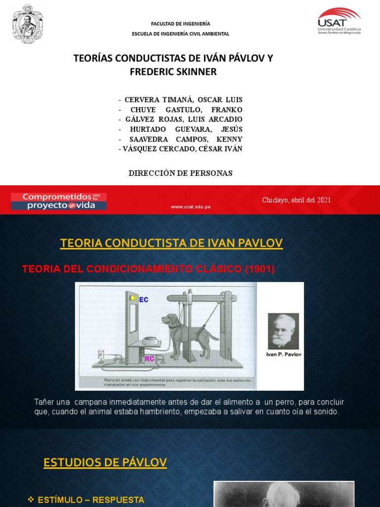 Teorías Conductistas Pavlov-Skinner | PDF | Behaviorismo | Comportamiento