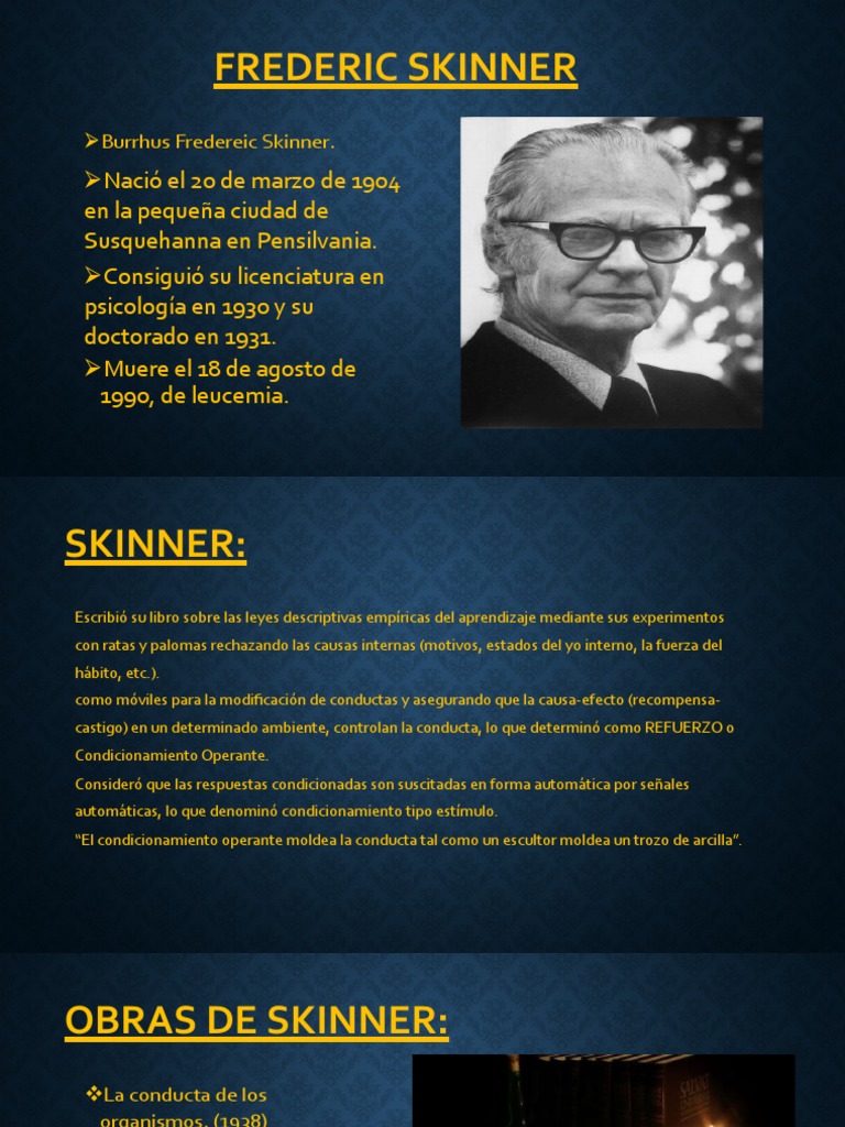 Skinner | PDF | Cognición | Ciencias del comportamiento