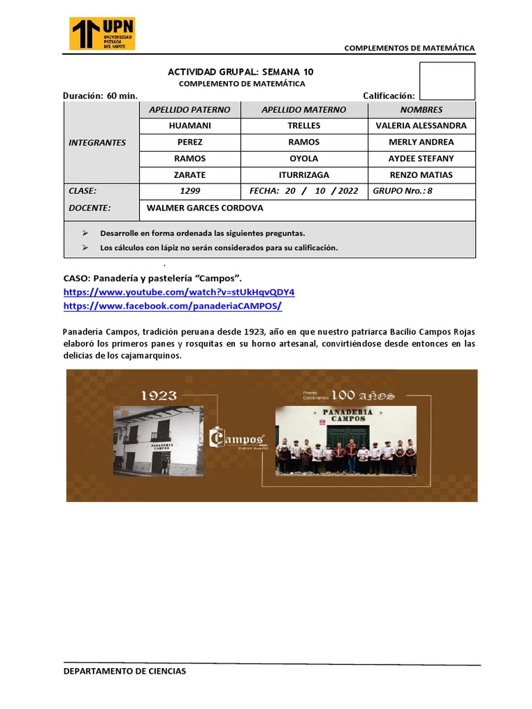 TPCC T2 | PDF | Comida y bebida | Productos horneados