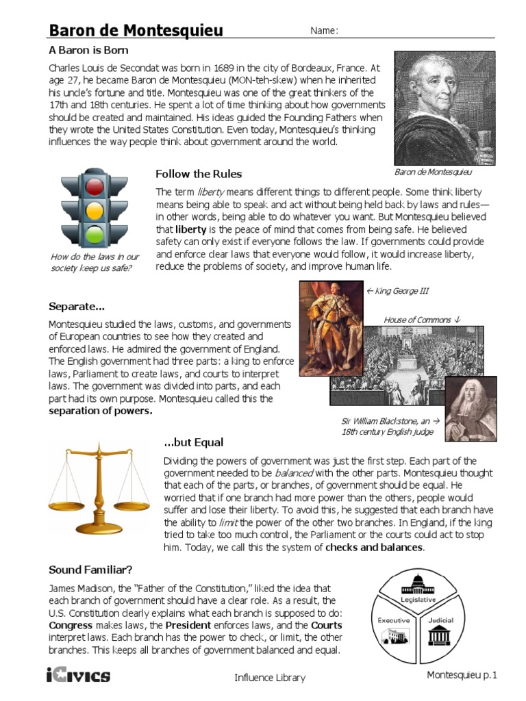 Montesquieufor Students | Download Free PDF | Separation Of Powers ...