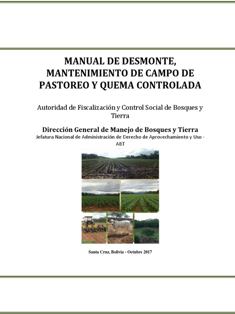 Guía de Desmonte y Quema Controlada | PDF | Los bosques | Patentar