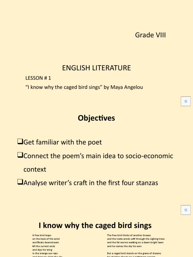 Caged Bird September Week 3 | PDF | Maya Angelou