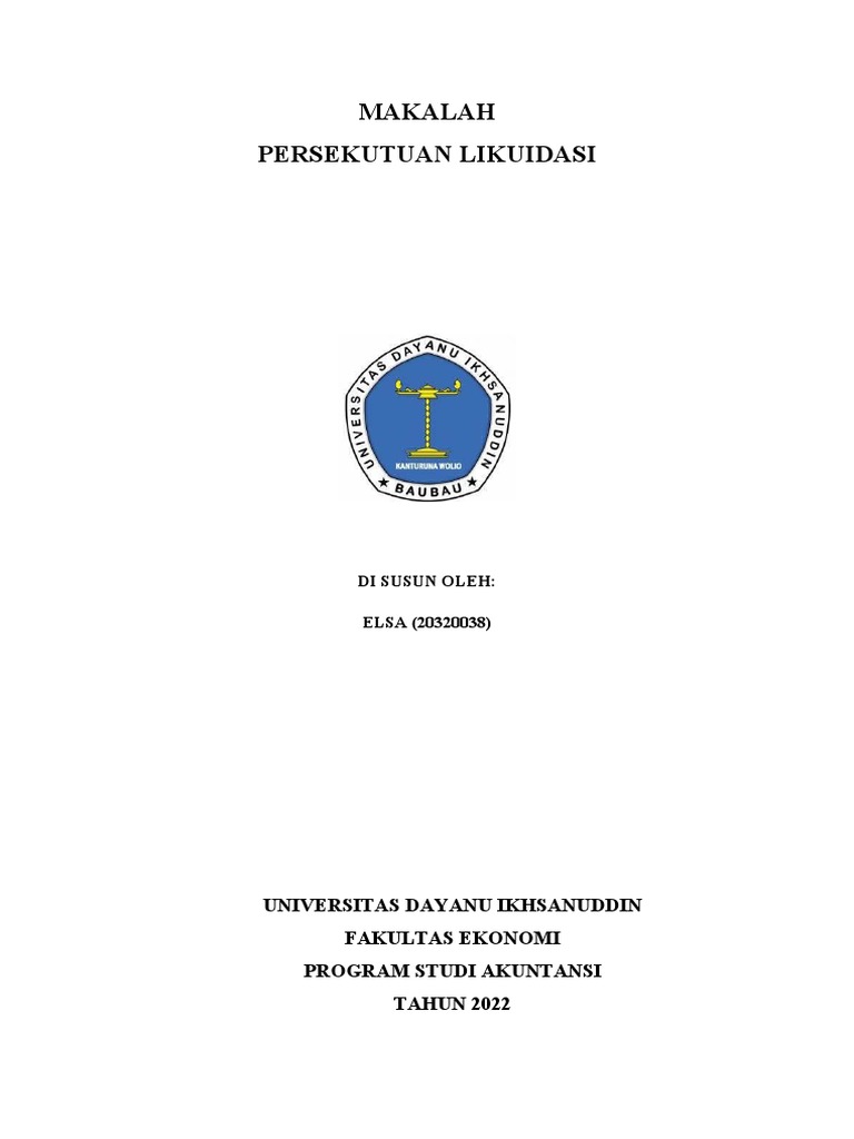 038 ELSA Makalah Likuidasi Persekutuan | PDF