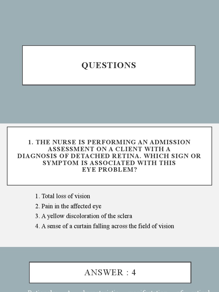 Sensory Practice Test | PDF | Human Eye | Health Sciences