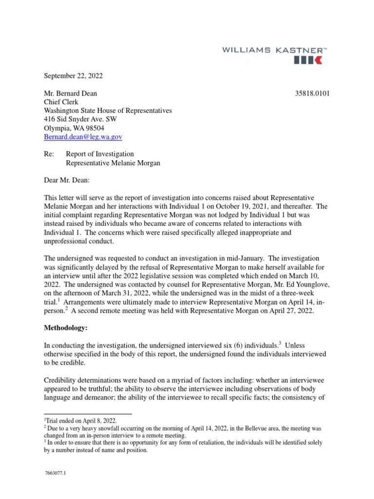 Rep Melanie Morgan Report | PDF | United States House Of ...