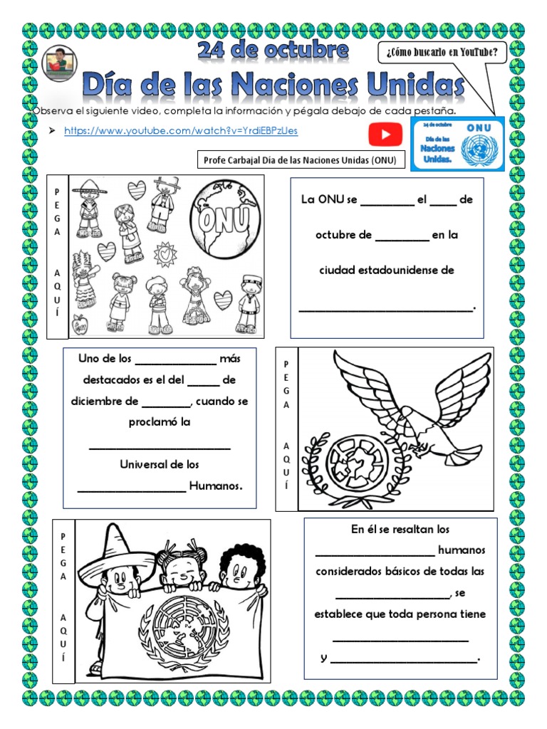 Actividades Día de La Onu, 24 de Oct - Profe Carbajal-1 | PDF ...