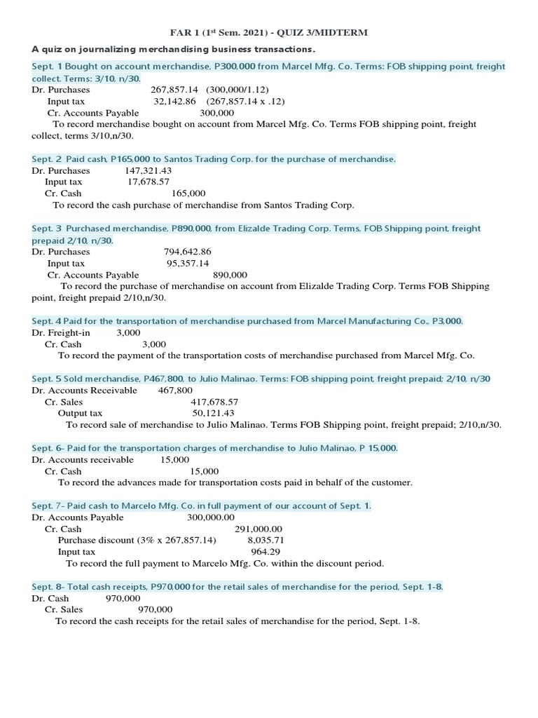 Far1 Midterm | PDF | Receipt | Accounts Payable