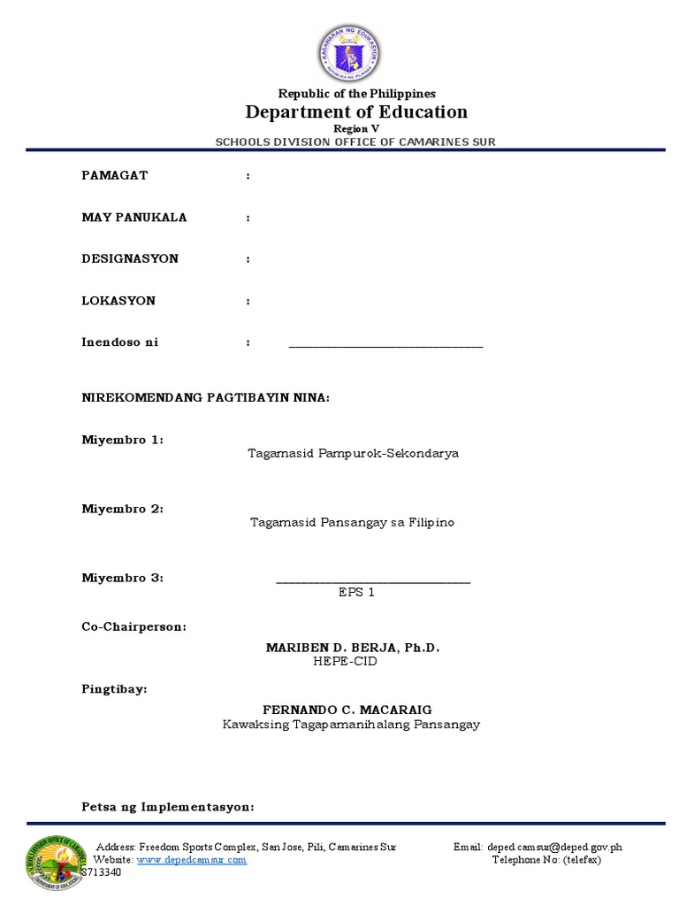 Panukala Template | PDF | Philippines