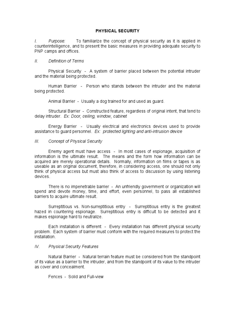 Physical Security | PDF | Physical Security | Securities