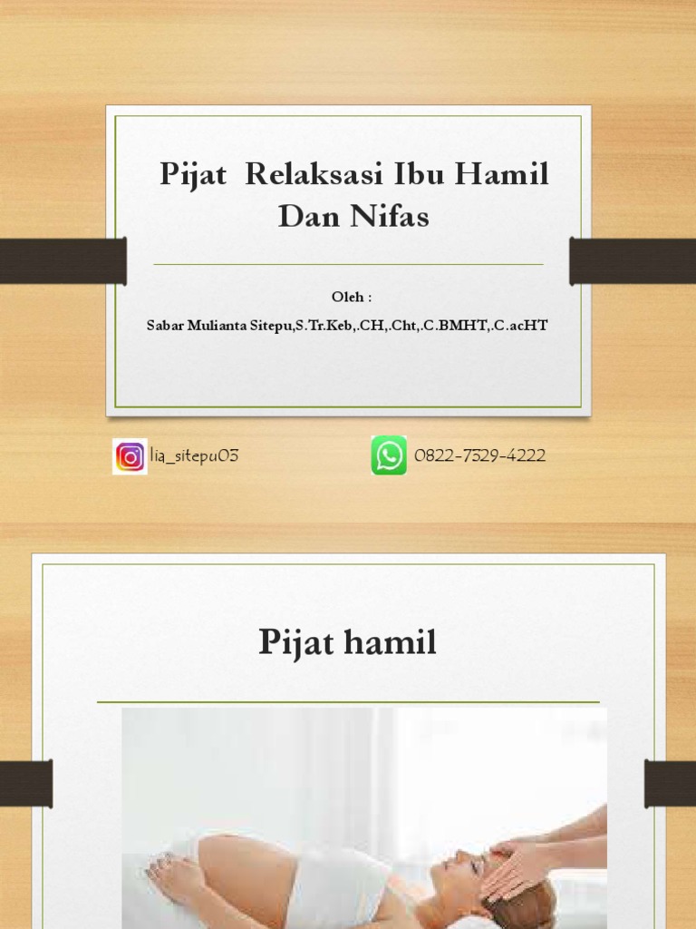 PIJAT RELAKSASI IBU HAMIL DAN IBU NIFAS - Autosaved | PDF