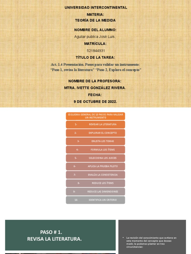 Act - 2.2 - Aguilar - Aguilar - Los Pasos para Validar Un Instrumento ...