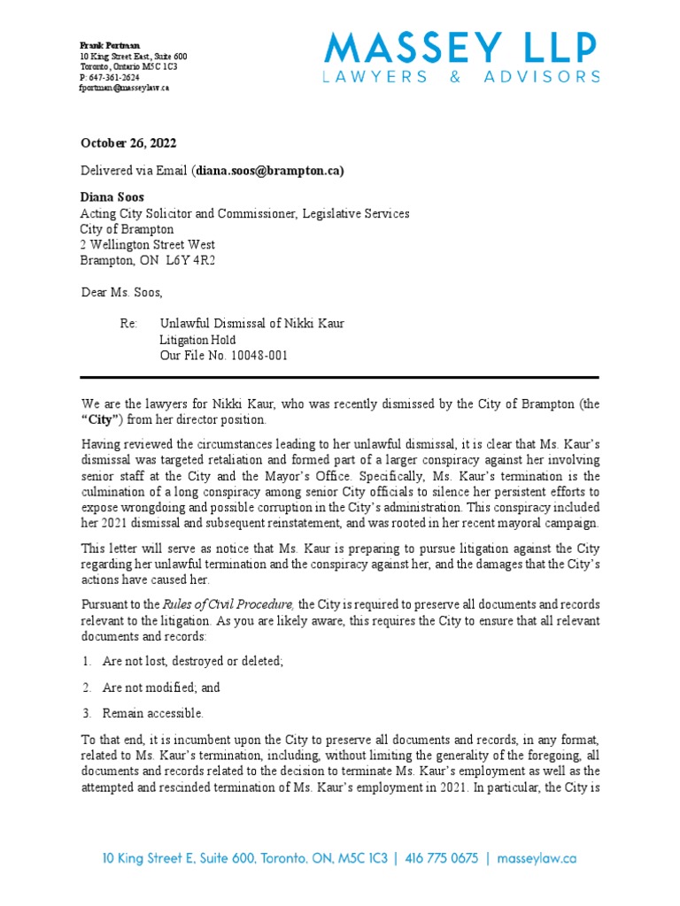 2022.10.26 Preservation Letter | PDF | Justice | Crime & Violence