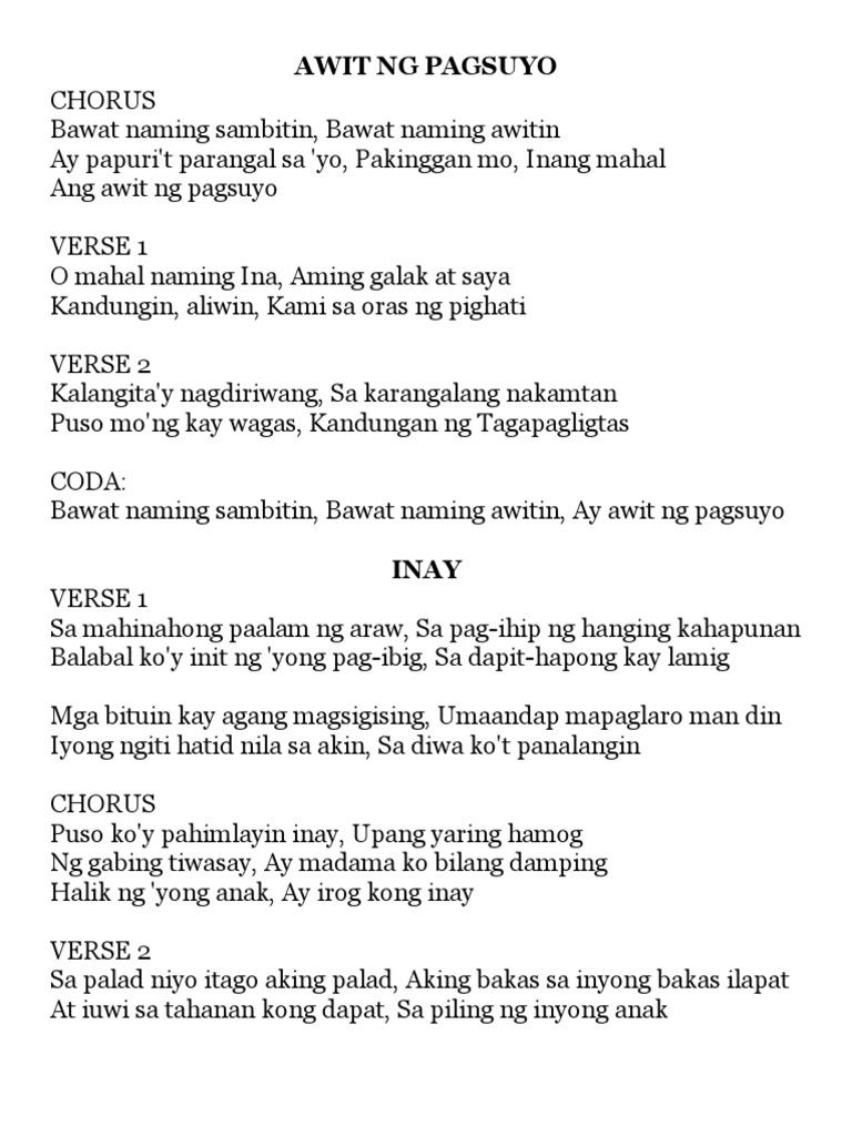 Lyrics 10-23 | PDF