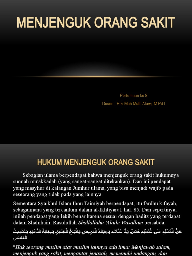 Menjenguk Orang Sakit | PDF