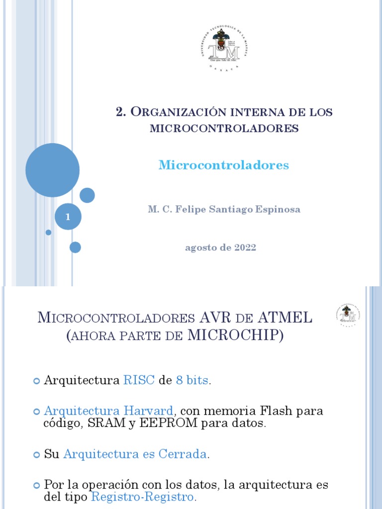 Arquitectura de Microcontroladores AVR | PDF | Microcontrolador ...