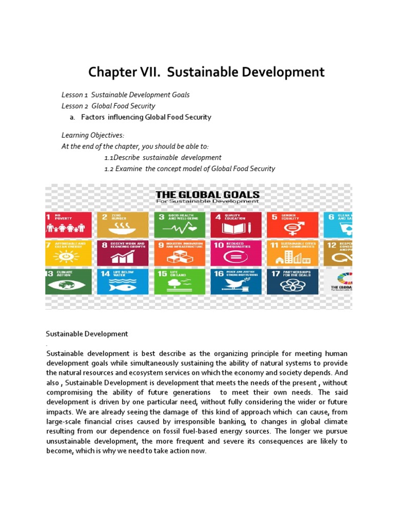 GE 3 Chapter VII | PDF | Food Security | Sustainability