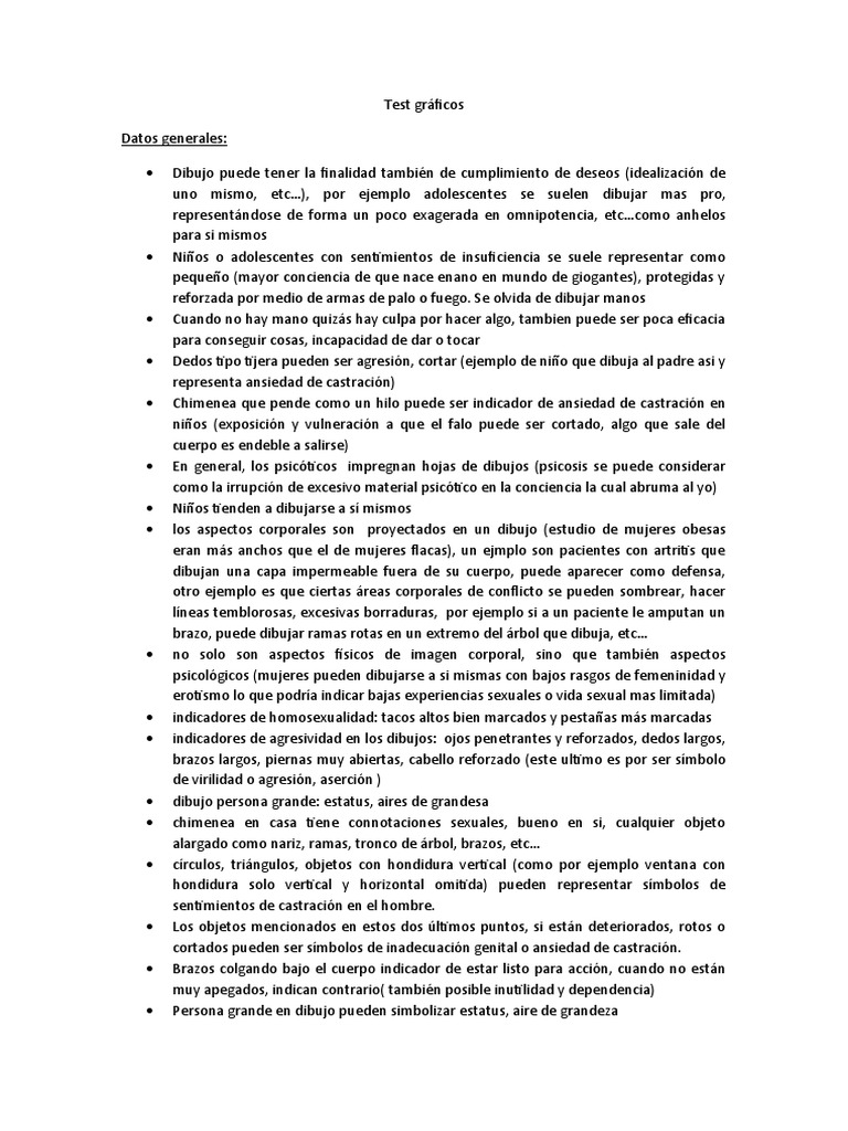 Test Graficos | Descargar gratis PDF | Percepción | Dibujo