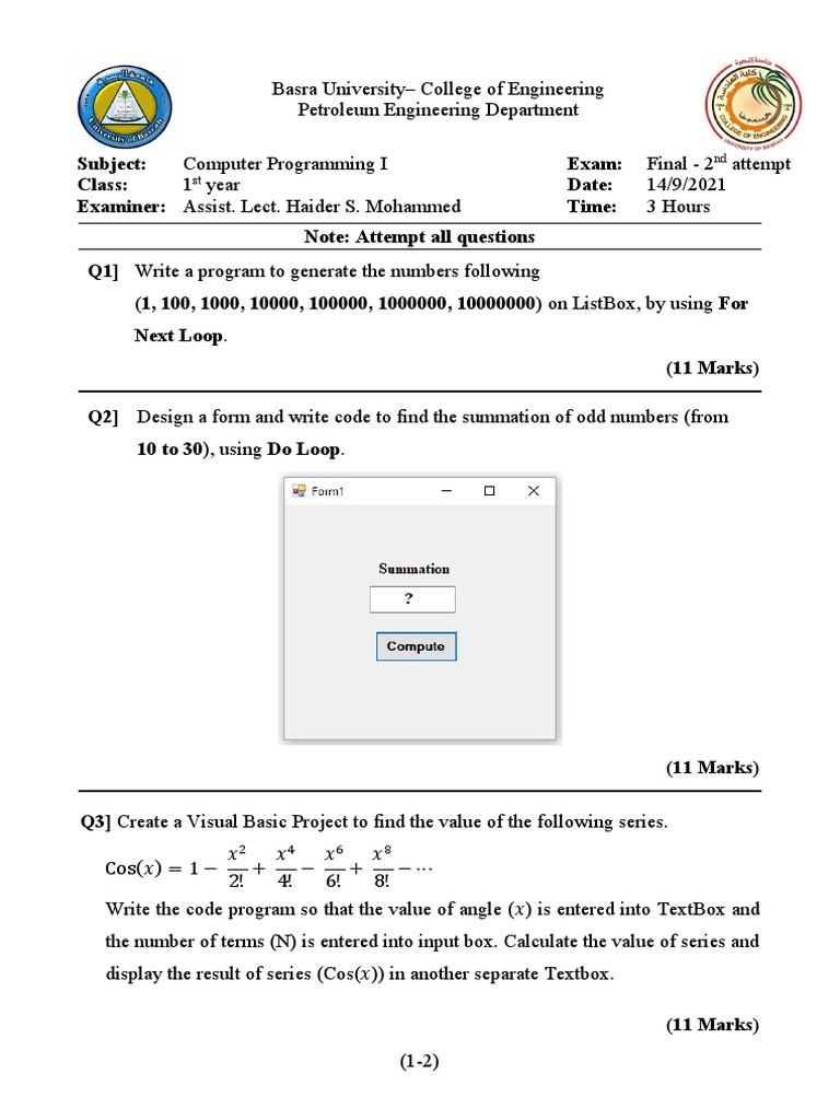 Final Exam - 2nd Attempt | PDF | Teaching Methods & Materials