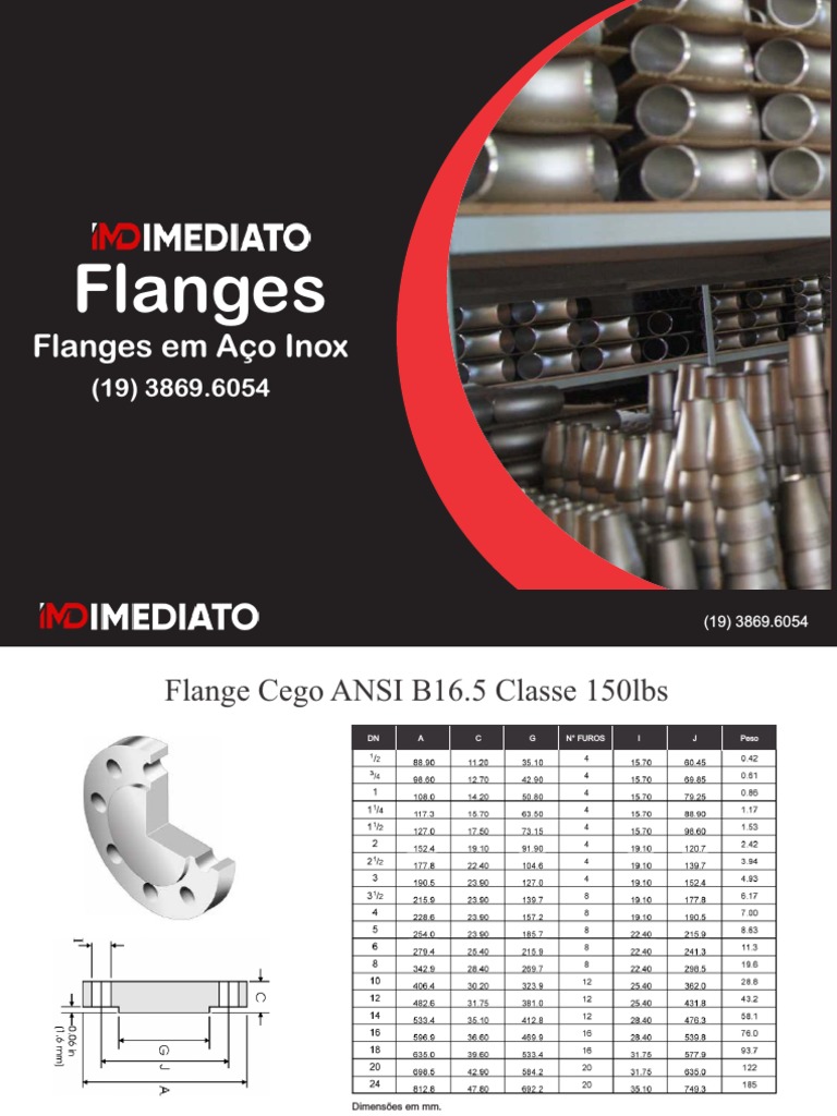 Flanges | PDF | Encanamento | Engenharia Mecânica