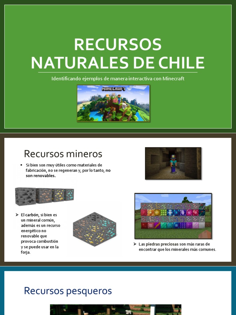 Recursos Naturales en Minecraft | PDF | Energía renovable | Entorno natural