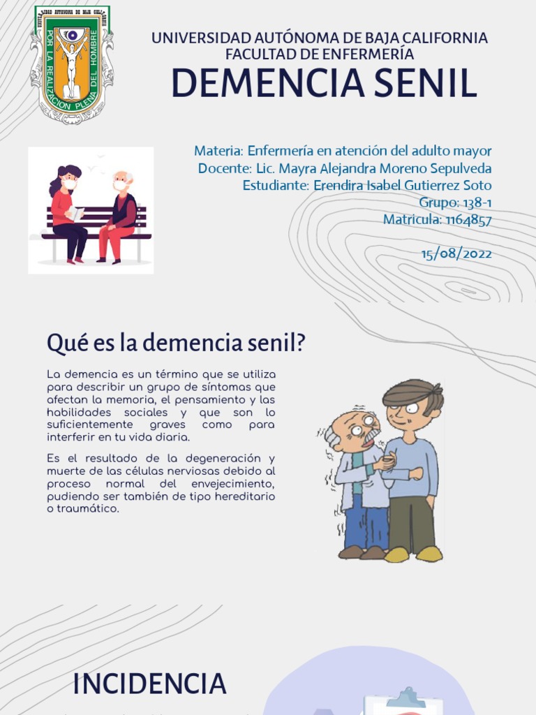 Demencia Senil | PDF | Enfermedad de Alzheimer | Demencia