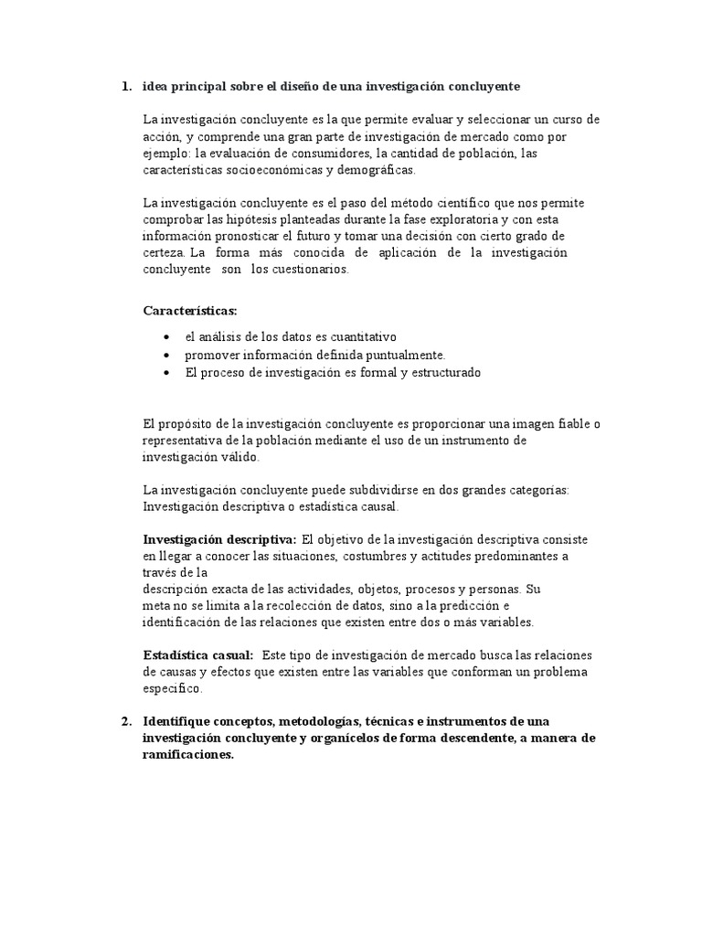 Investigacion Concluyente | PDF