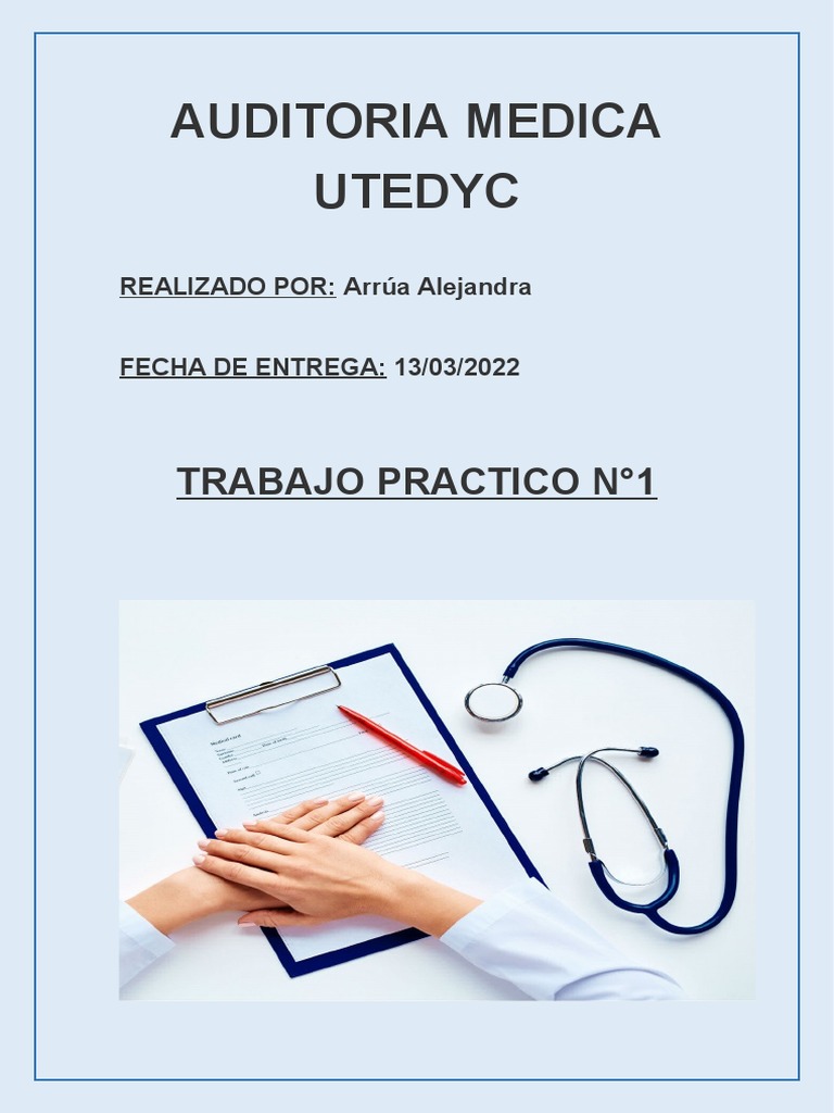 Tp1 Arrua Alejandra | PDF | Organización Mundial de la Salud | Auditoría
