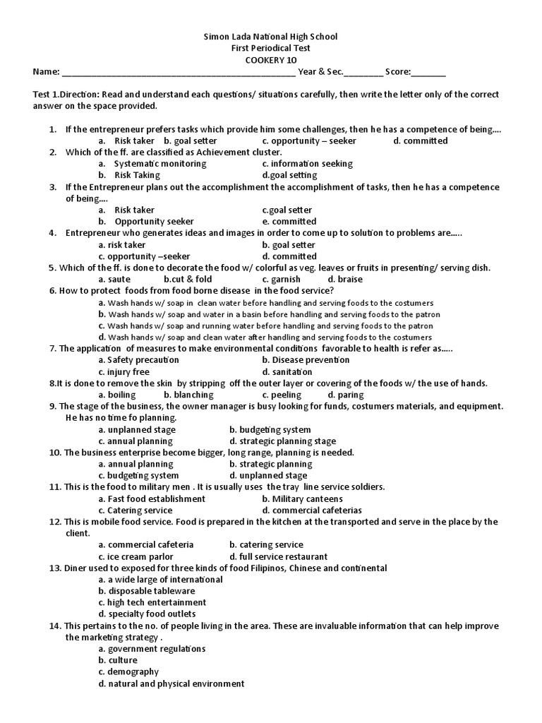 Daily Lesson Log Grade 10 Tle First Quarter Finance