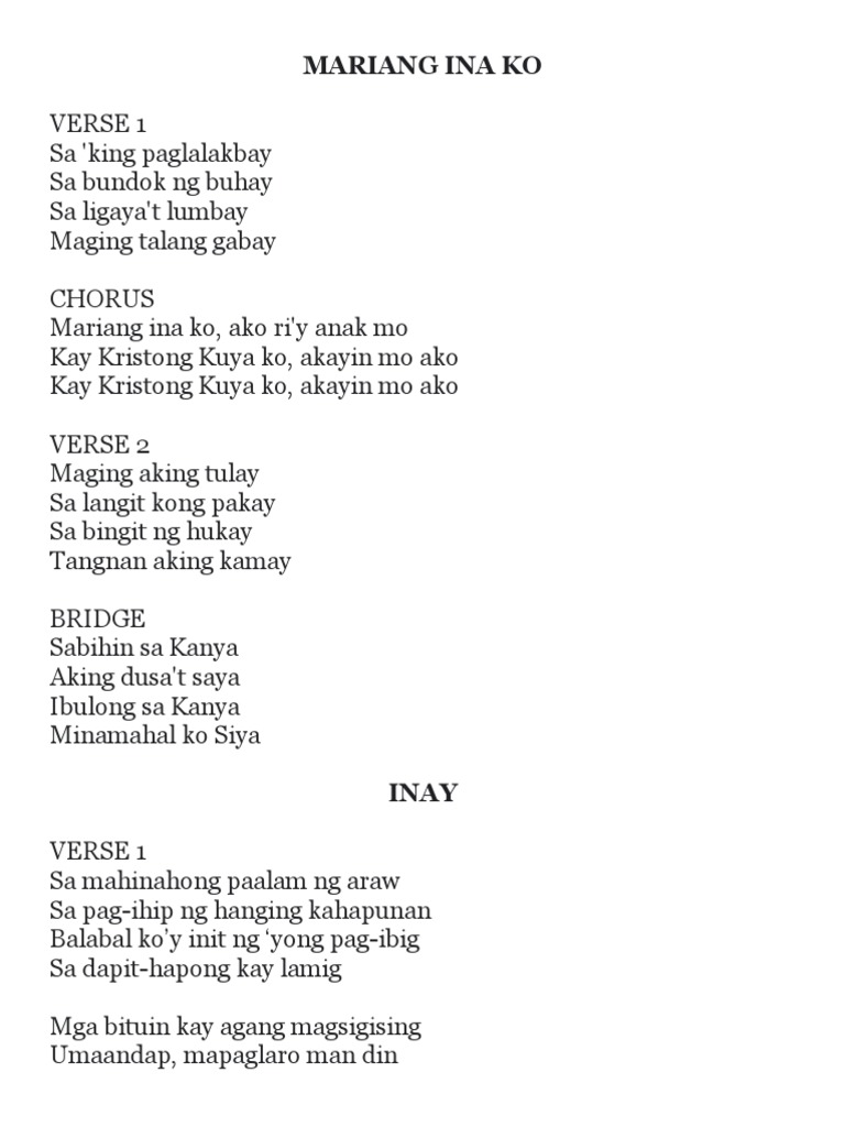 Lyrics Mga Beh | PDF