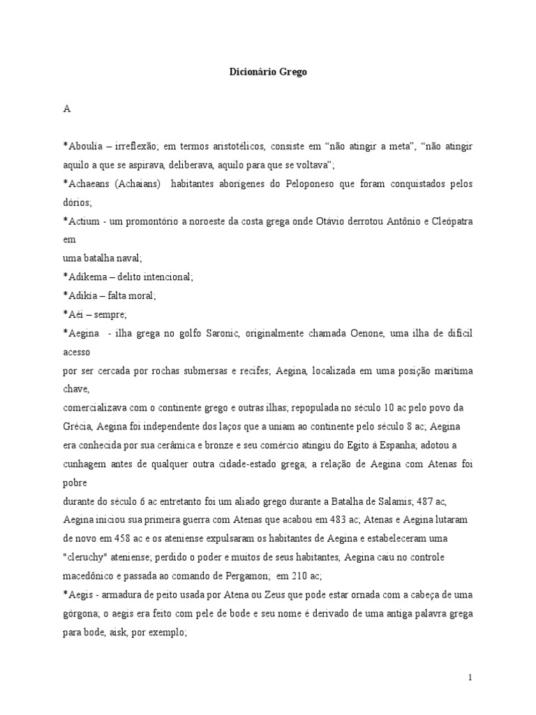DICIONARIO Dicionario de Grego Portugues | PDF | Grécia | Grécia Antiga