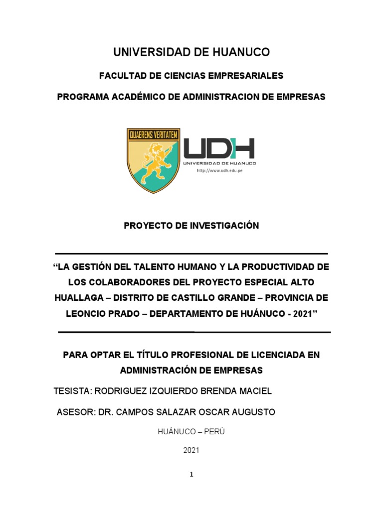 Universidad de Huanuco: Tesista: Rodriguez Izquierdo Brenda Maciel ...